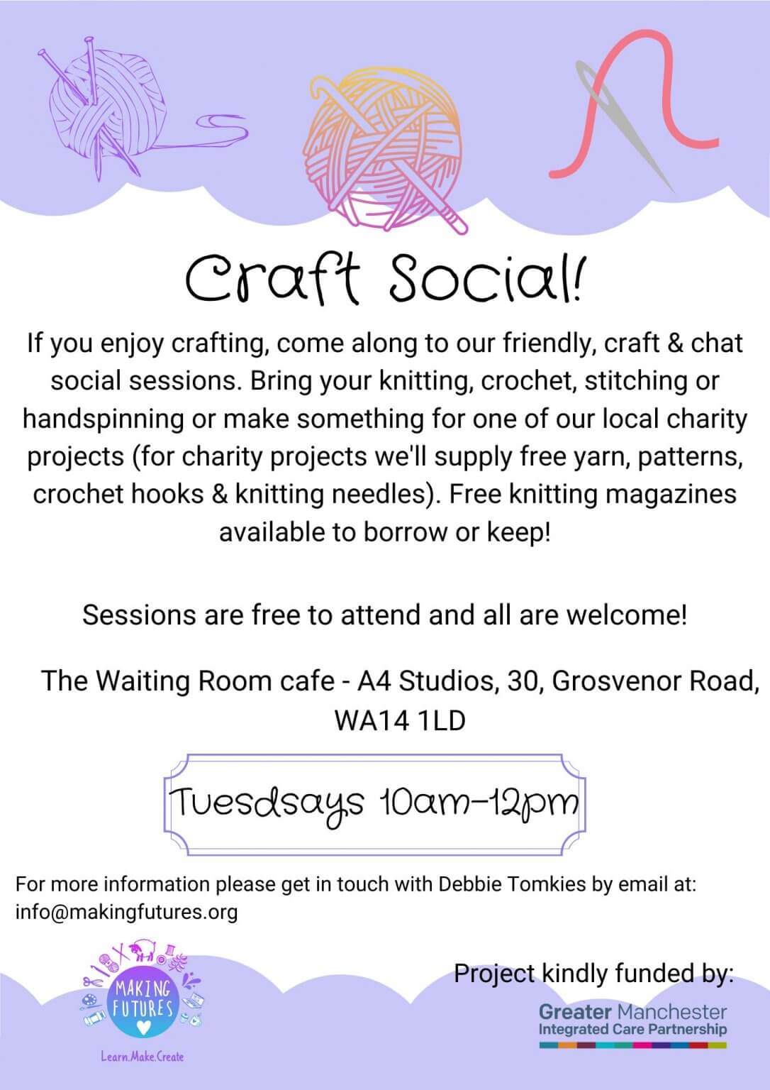 Free craft social group at A4 studios - Making Futures